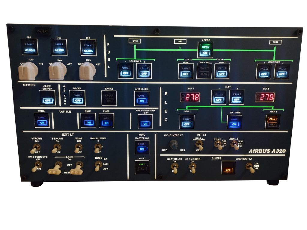 A320 Overhead Panel – Dreamflight737 Uçuş Simülasyon Merkezi